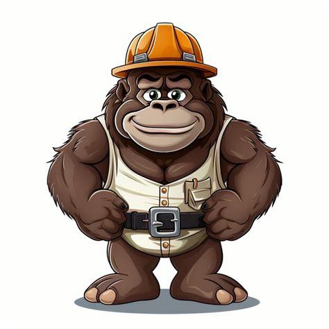 Professional Gorilla School Student Cartoon Vector Premium Ai