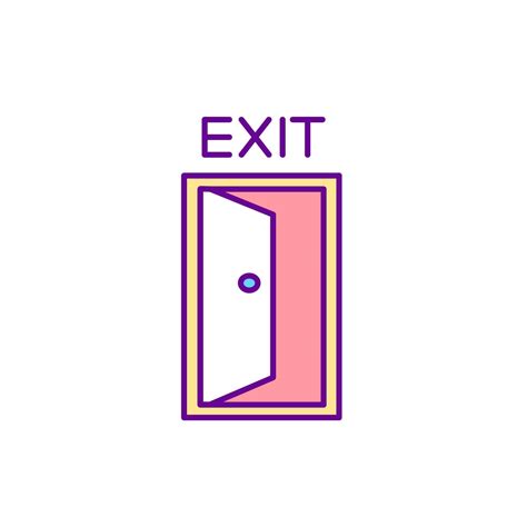 Emergency Exit Door RGB Color Icon 4841344 Vector Art At Vecteezy