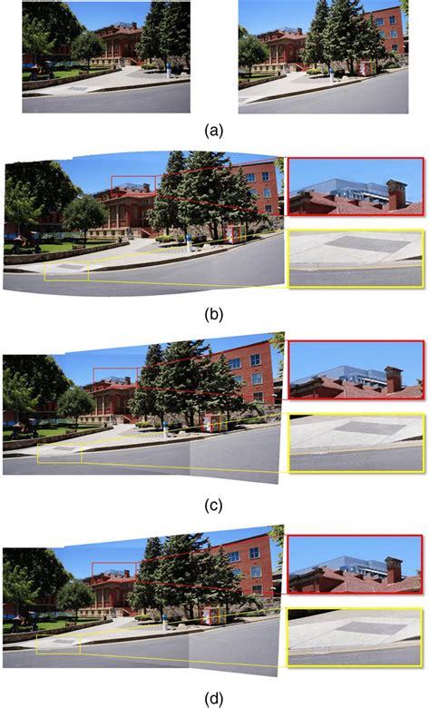 The Results Of Image Stitching By Three Different Methods A The Pair Download Scientific