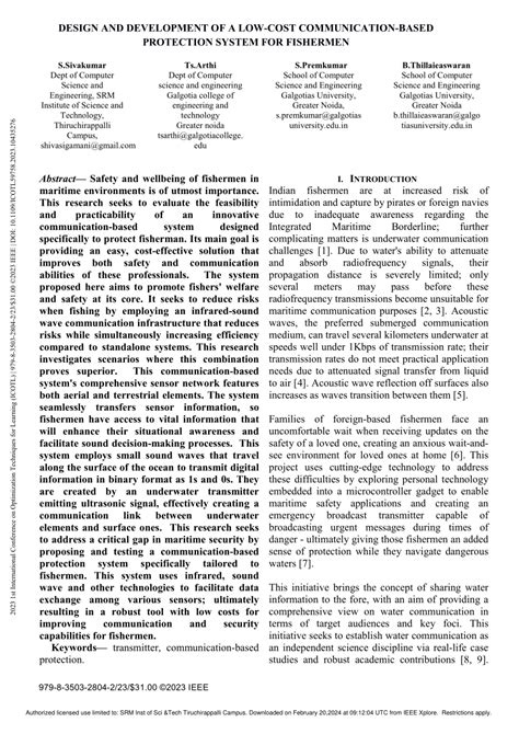 Pdf Design And Development Of A Low Cost Communication Based