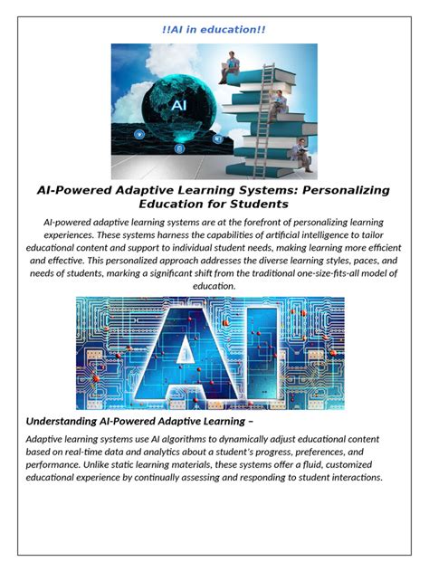 Ai Powered Adaptive Learning Systems Personalizing Education For