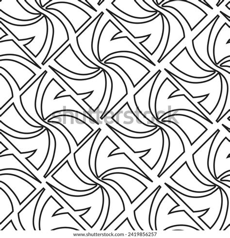 Black White Geometric Seamless Pattern Vector Stock Vector Royalty Free 2419856257 Shutterstock