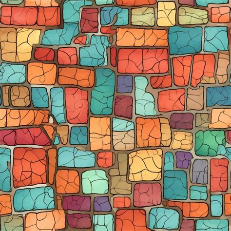 Premium Ai Image A Close Up Of A Colorful Tile Pattern With A Lot Of Colors Generative Ai