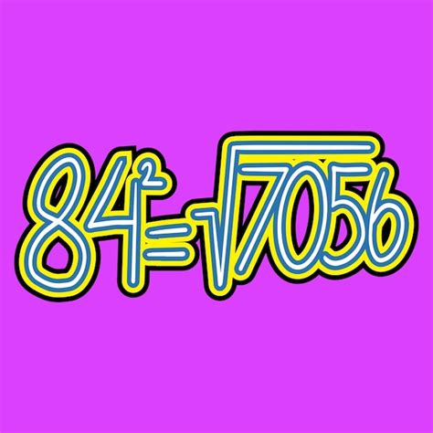 Premium Vector Mathematics Square Root Of Number Eighty Four