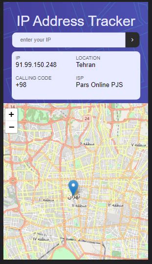 Github Hosseinmazhar Ip Address Tracker It Tracks Your Ip And Let You Track Any Ip You Wanted To