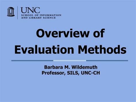 Ppt Evaluation Methods Overview And Usage Scenarios In Various