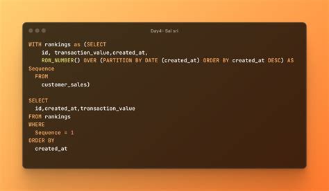Sql Dataanalytics Sqlchallenge Prepvector Sai Sri Maddirala