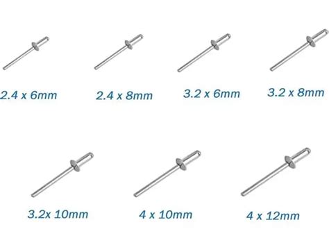 Blind Rivets Size Guide Rivmate Rivet Manufacturer
