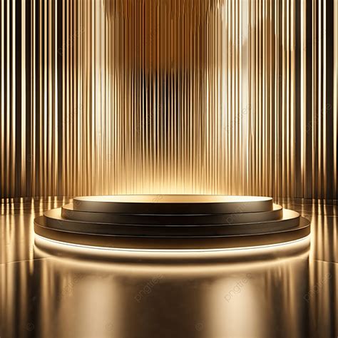 이벤트 및 축제 배너 디자인을 위한 순금 3d 무대 연단 3d 단계 제품 전시 배경 일러스트 및 사진 무료 다운로드 Pngtree