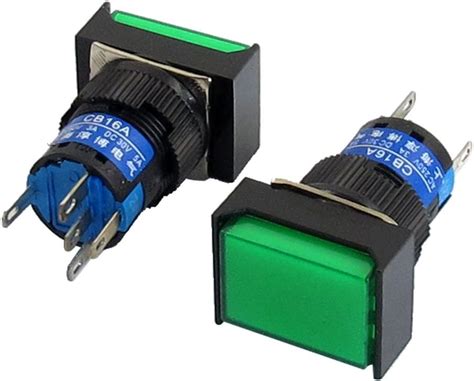 Amazon Com Uxcell DC V Momentary Lamp Rectangular Push Button Switch Electronics