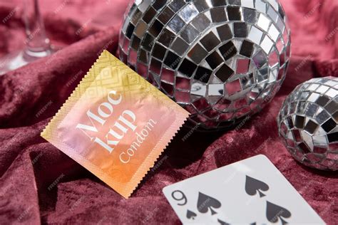 Premium Psd View Of Condom In Plastic Wrapper