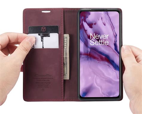 Wine Oppo Find X2 Pro Caseme Slim Flip Magnetic Wallet Case New Case