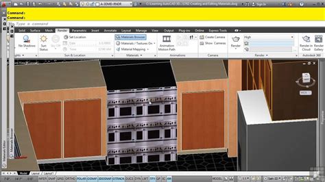 Autocad 3d Tutorial Creating And Editing Materials Youtube