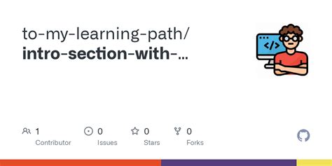 Github To My Learning Path Intro Section With Dropdown Nav