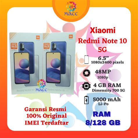 Xiaomi Redmi Note 10 Ram 8 128 Gb Garansi Resmi Lazada Indonesia