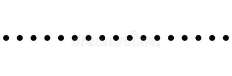 Dotted Line Simple Shape Vector Black Dots In Line Stock Illustration Illustration Of