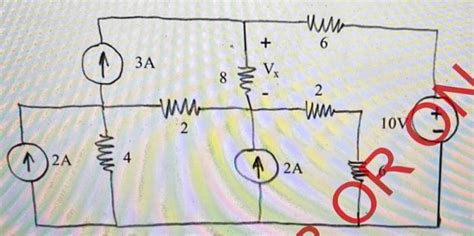 solved © find the value of voltage vx using superposition