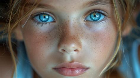 39000 Girl With Blue Eyes Freckles Pictures