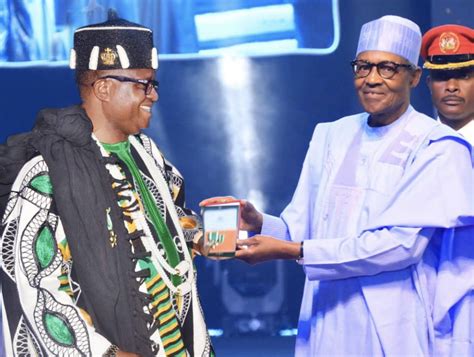 Buhari Confers Ofr National Honour On Hrh Appolus Chu The Elites Nigeria