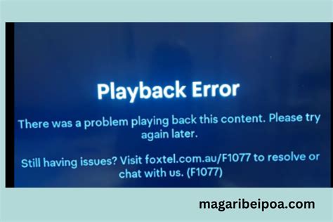 Foxtel Error F1077 Easy Fix Magaribeipoa