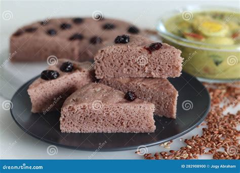 Slices Of Navara Rice Vattayappam Steamed Rice Cake Made With A