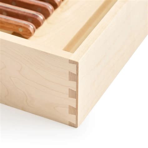 Knife Block Drawer Insert Built In Knife Drawer Organizer Eagle Woodworking