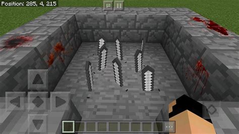 How To Make A Realistic Spike Trap In Mcpe 1 2 Command Block Creation Youtube