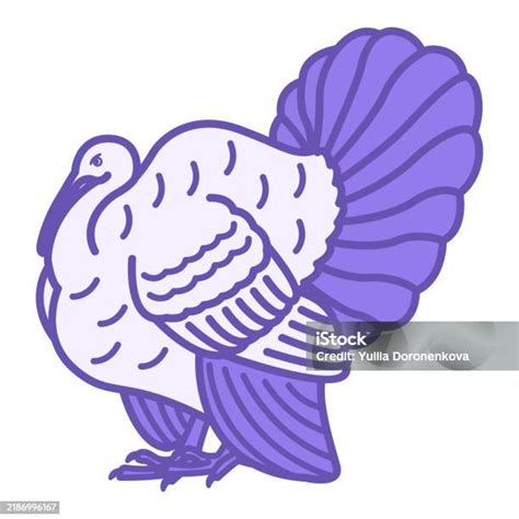 터키 조류 색상 아이콘입니다 벡터 일러스트 레이 션 농업 농업 가축 개념 가금류에 대한 스톡 벡터 아트 및 기타 이미지