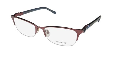 New Vera Wang Luxe Nedaj Womensladies Cat Eye Half Rim Tortoise Frame