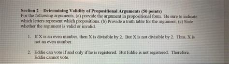 solved section 2 determining validity of propositional