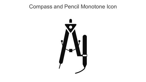 Compass And Pencil Monotone Icon In Powerpoint Pptx Png And Editable Eps Format Ppt Example
