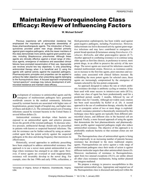 Pdf Maintaining Fluoroquinolone Class Efficacy Review Of Influencing