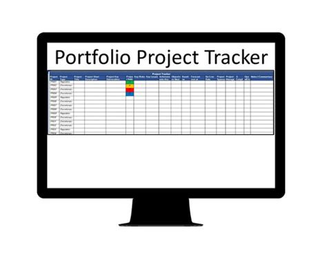 Portfolio Project Tracker Tool Excel Project Templates