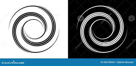 Circle Abstract Background With Lines In Spiral Illusion Of Dynamic Transition Stock Vector