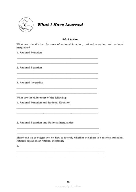 General Mathematics Module 5 Rational Functions Equations And Inequalities Shs Modules