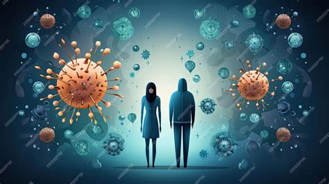 Virus Gérmenes Y Bacterias Protección Inmune Saludable Foto Premium