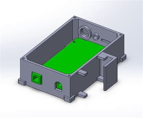 带 9v 电池的 Arduino 外壳solidworks 2017模型图纸下载 懒石网