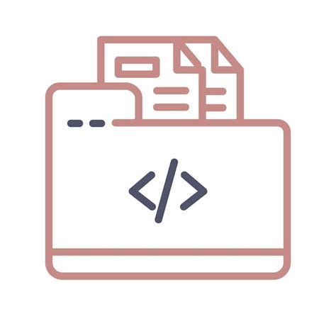 Premium Vector Coding Folder Icon