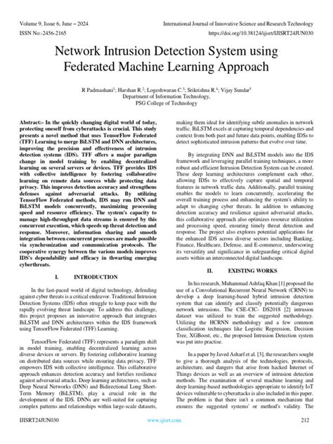 Network Intrusion Detection System Using Federated Machine Learning Approach Pdf Deep