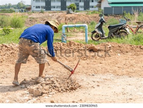 Worker Digging Pickaxe Images Stock Photos D Objects Vectors Shutterstock