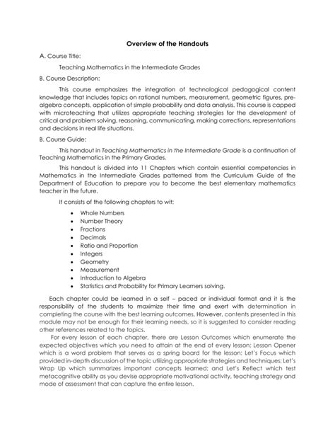 Teaching Math In The Intermediate Grades