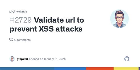 Validate Url To Prevent Xss Attacks · Issue 2729 · Plotlydash · Github