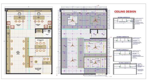 Office Design Furniture And Ceiling Layout Cad Drawing Artofit