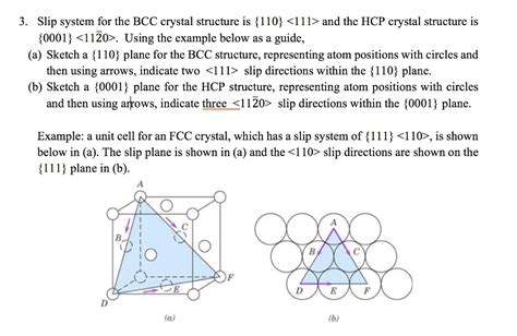 3 Slip System For The Bcc Crystal Structure Is 110 And The Hcp Crystal