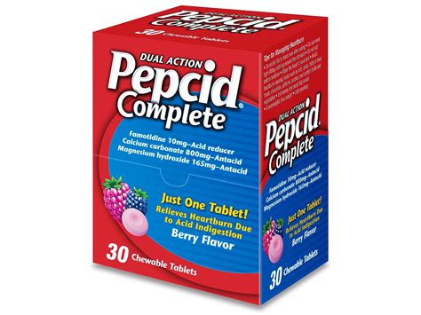 Pepcid Complete Dual Action Antacid Chewable Tablet Berry Flavor 30 Personal Touch Cleaning