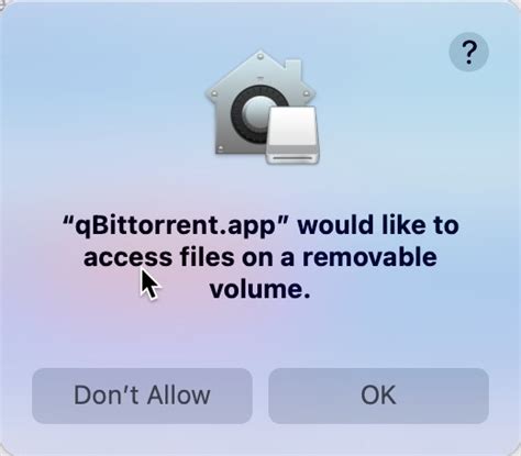 Would Like To Access Files On A Removable Volume Keeps Popping Up