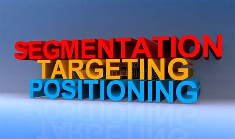 Segmentation Targeting Positioning On Blue Stock Illustration