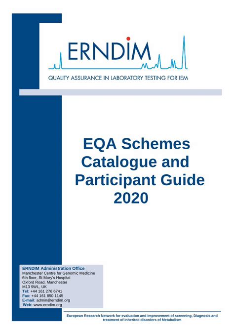 Pdf Eqa Schemes Catalogue And Participant Guide 20202020 Eqa Schemes
