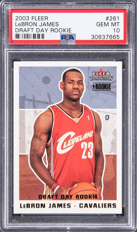 Lebron James 2003 Fleer Tradition 261 Draft Day Rookie 375 Price