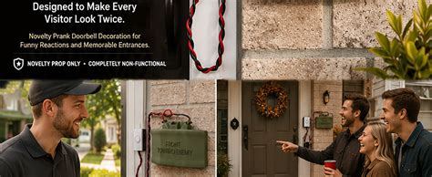 Claymore Mine Doorbell Fake Prank Front Door Bell Cover